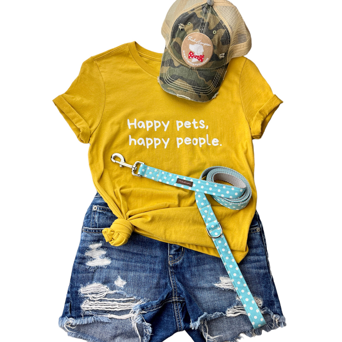 Happy pets, happy people t-shirt | from Trish Hampton